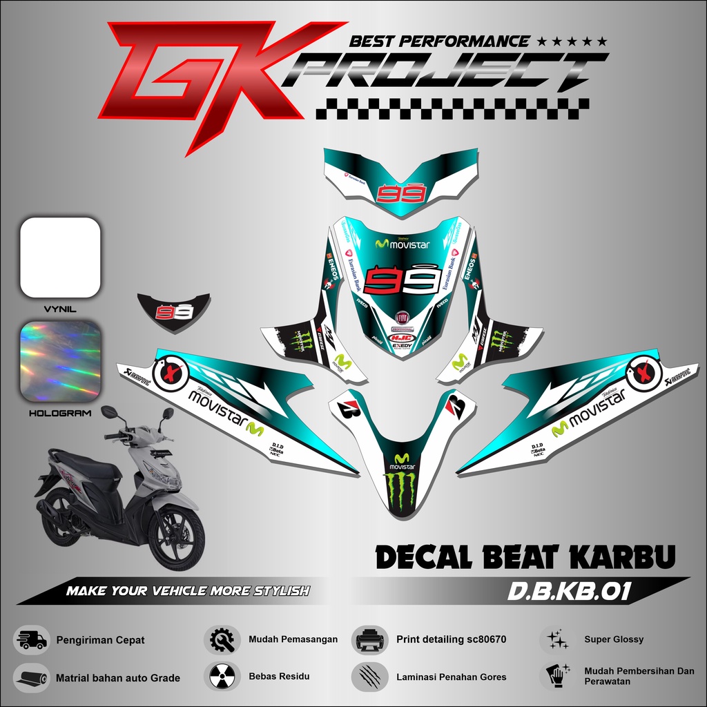 Jual STICKER DECAL FULL BODY BEAT KARBU - STICKER STRIPING MOTOR HONDA ...