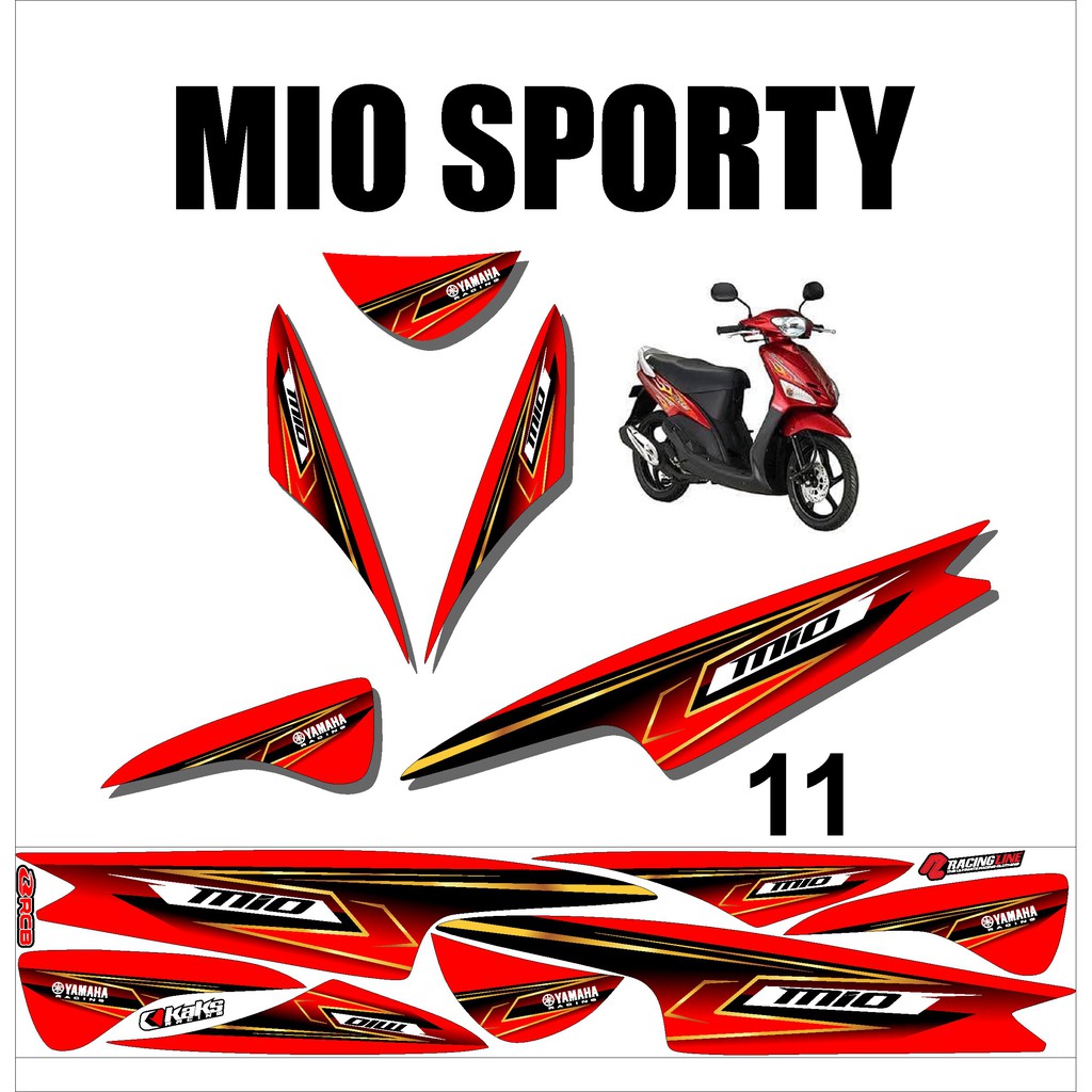 Jual Stiker Sticker Striping Motor Variasi Yamaha MIO SPORTY Racing ...