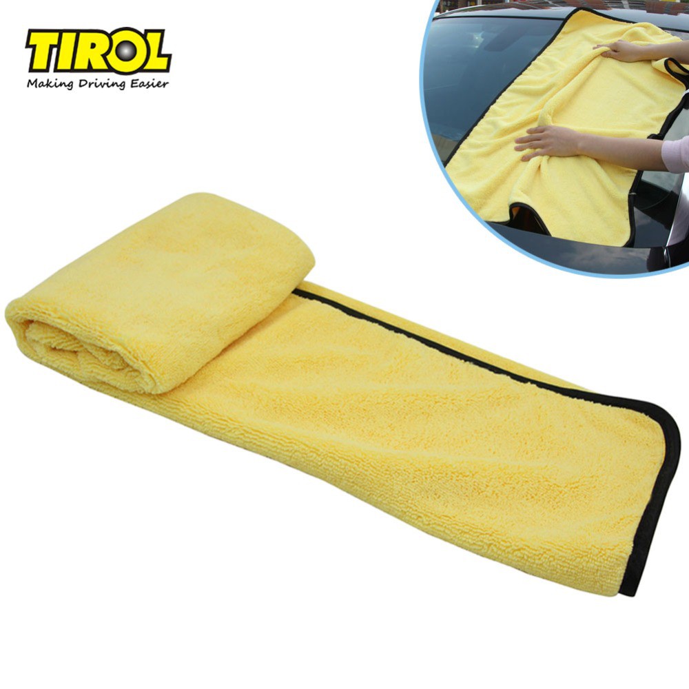 Jual Tirol 92x56cm Bahan Tebal Handuk Microfiber Lap Pengering Mobil XL ...