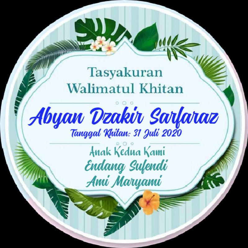 Jual STIKER LABEL BULAT TUMPENG MINI ACARA TASYAKURAN KHITANAN | Shopee ...