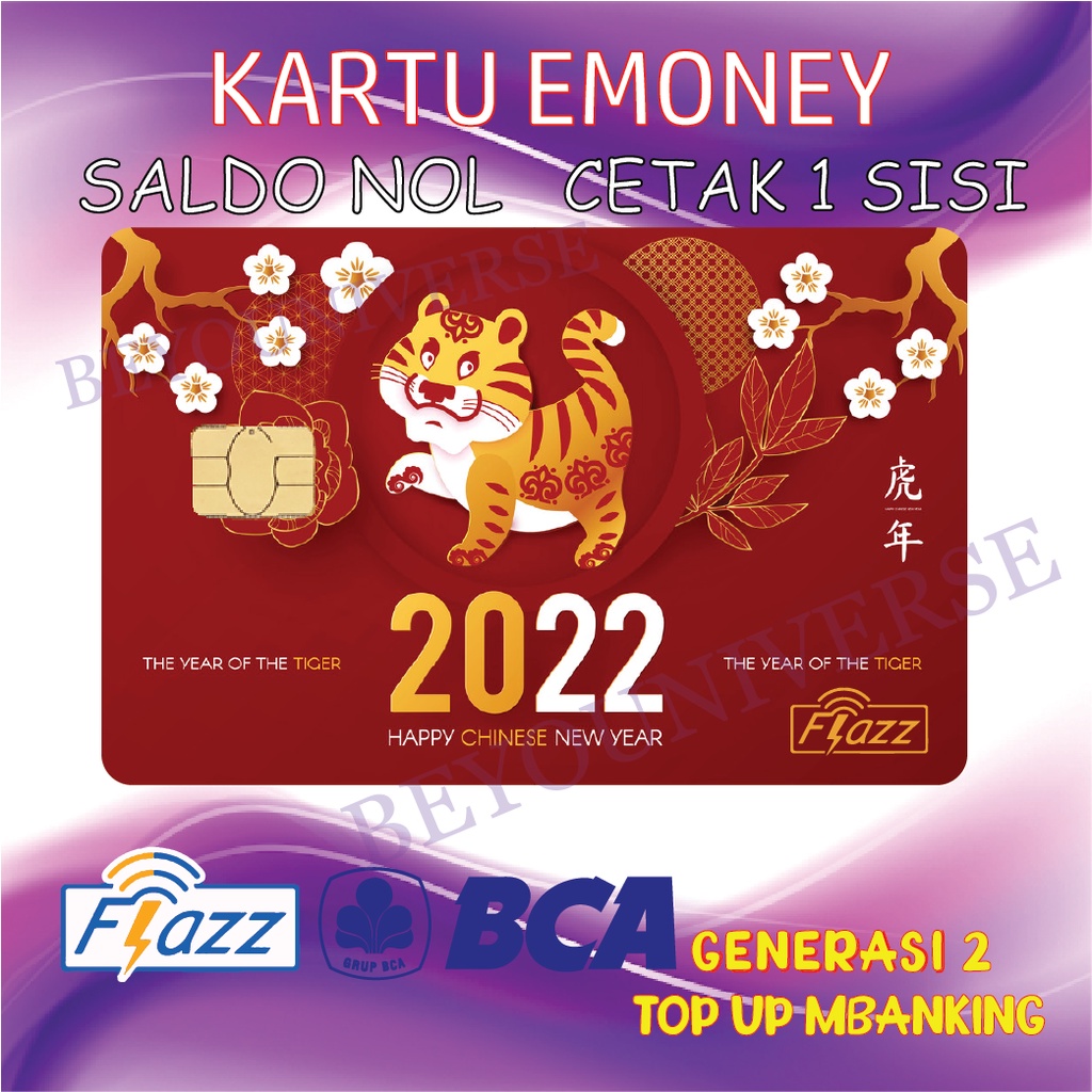 Jual KARTU EMONEY FLAZZ BCA gen 2 / E-money MANDIRI Chinese Happy New Year Imlek Lunar Hadiah ...