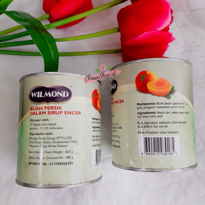 Jual Kalengbuah- Peach Kaleng Wilmond Afrika 825Gr / Wilmond Peach ...