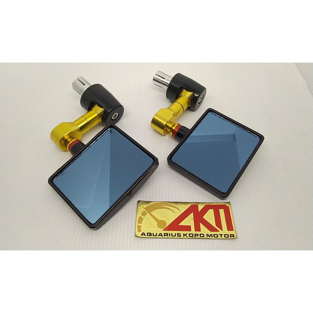 Jual Spion Jalu Stang Kotak Kaca Biru Spion Bar End Motor Spion Kotak ...