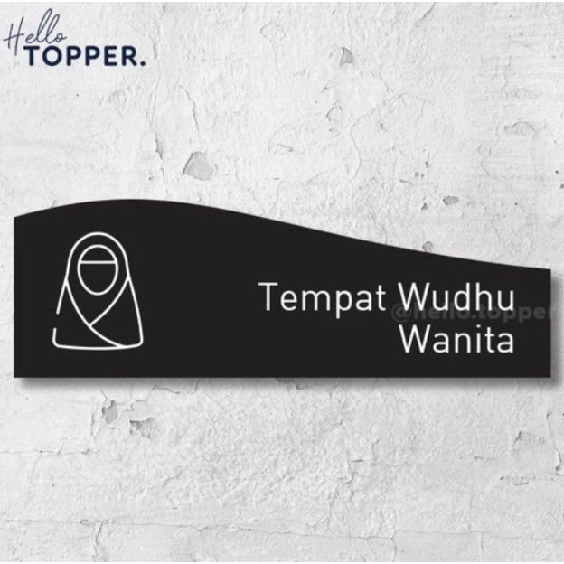 Jual Sign Board Tempat Wudhu Wanita Ekslusif Print Signage Akrilik ...
