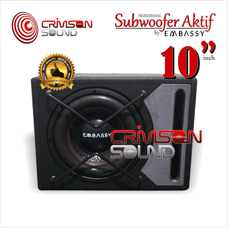 Jual SUBWOOFER AKTIF 10 inch BASSBOX Embassy EMS-10 PLATINUM | Shopee ...