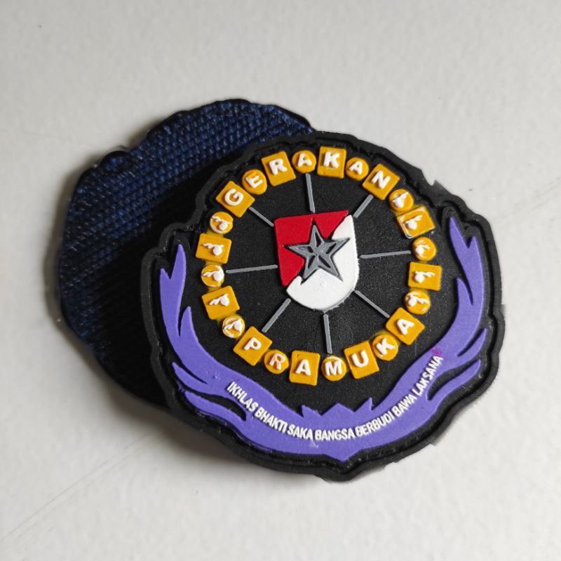 Jual PATCH RUBBER LOGO PUSDIKLAT PRAMUKA SCOUT/TEMPELAN EMBLEM KARET ...