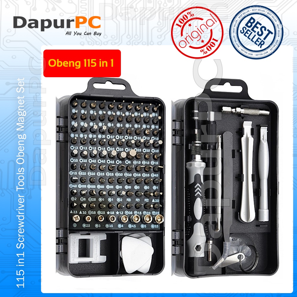 Jual Tools Kit Set Obeng 115 in 1 Reparasi Smartphone Laptop Precision | Shopee Indonesia