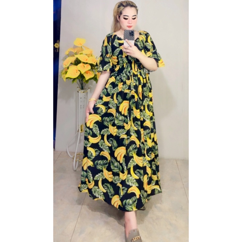 Jual Home dress bunga2 kuning | Shopee Indonesia