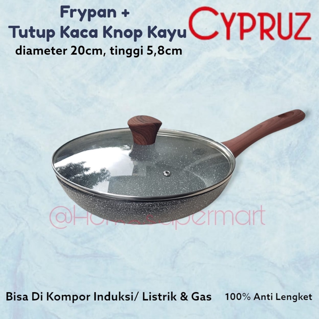 Jual Frying Pan 20cm Cypruz Frypan Marble Wajan Induksi Listrik Bisa COD Pan Keramik ...