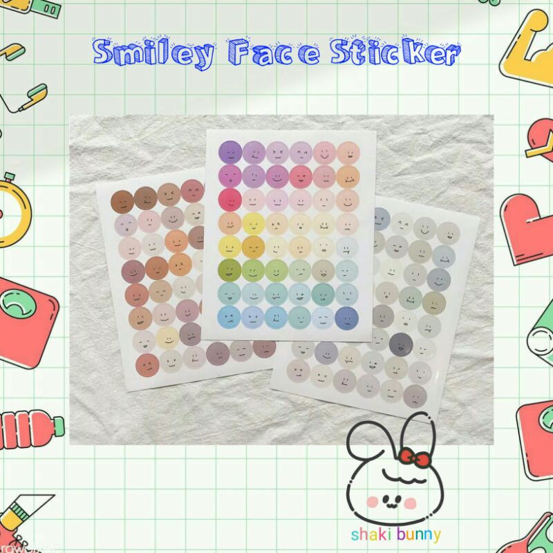 Jual Smiley Face Sticker / Stiker untuk Diary / Planner / Notebook ...