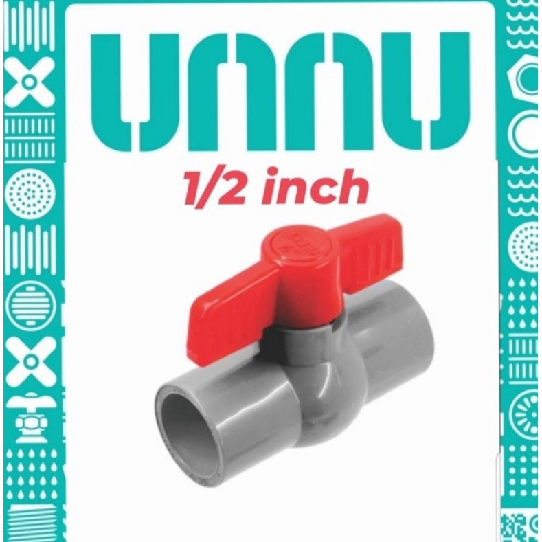 Jual Stop kran pvc 1/2" UNNU - Ball valve pvc 1/2" UNNU | Shopee Indonesia