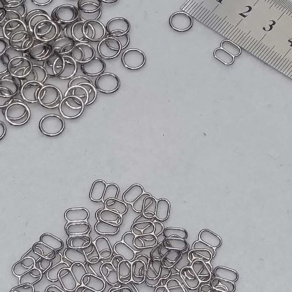 Jual Gesper BH 6mm/Gesper Bra/Ring BH Slider BH Besi Neckel isi 100 ...