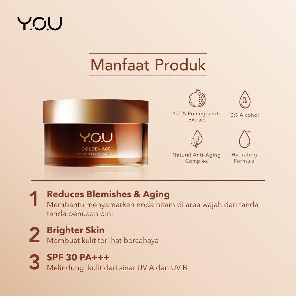 Jual Y.O.U GOLDEN AGE SERIES / FACIAL WASH / SERUM / EYE CREAM / 2IN1 ...