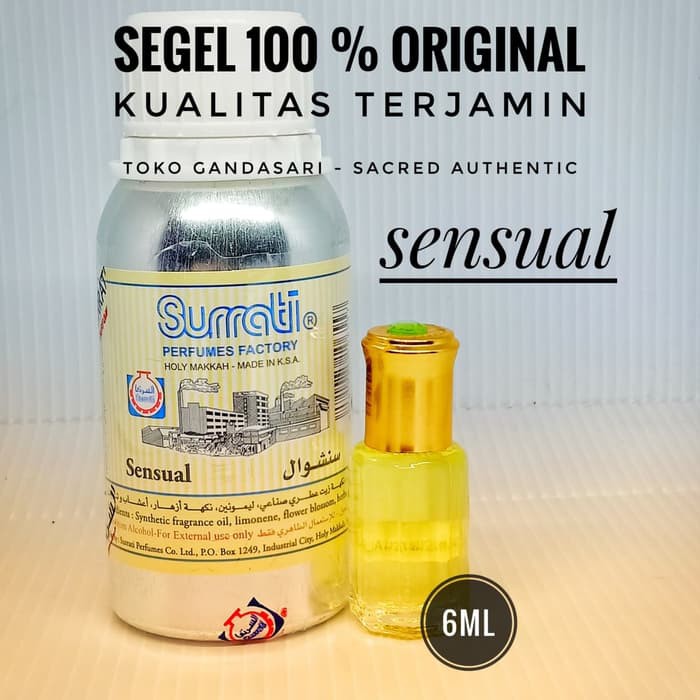 Jual SURRATI SENSUAL 6ml bibit parfum surati Minyak Wangi arab saudi Terbaik | Shopee Indonesia