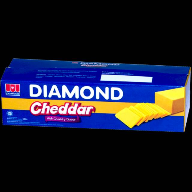 Jual diamond cheese processed cheddar 500 gram 12 pcs | Shopee Indonesia