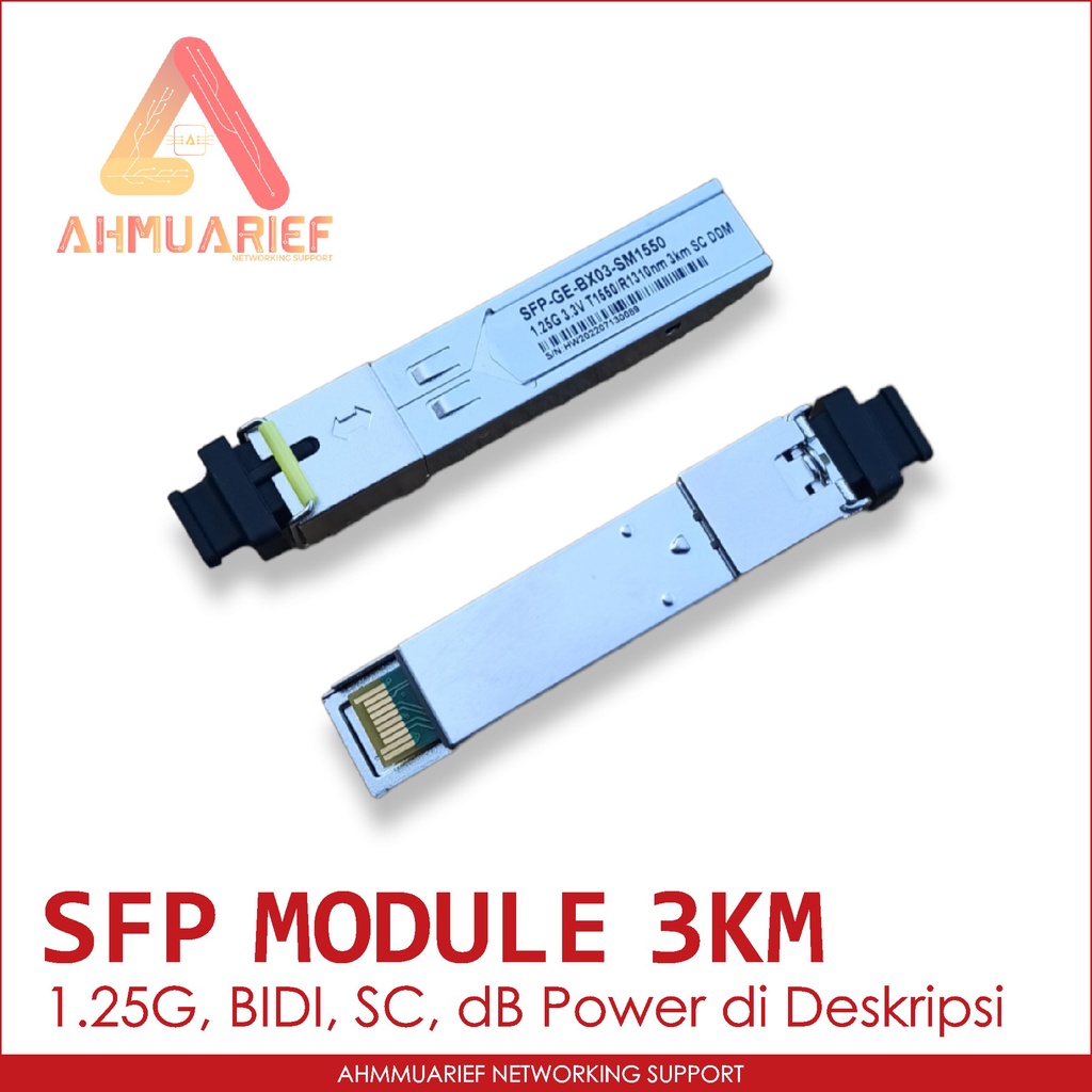 Jual SFP MODULE FIBER OPTIC BIDI SM SC 1.25G 1G SINGLE MODE FIBER OPTIK ...