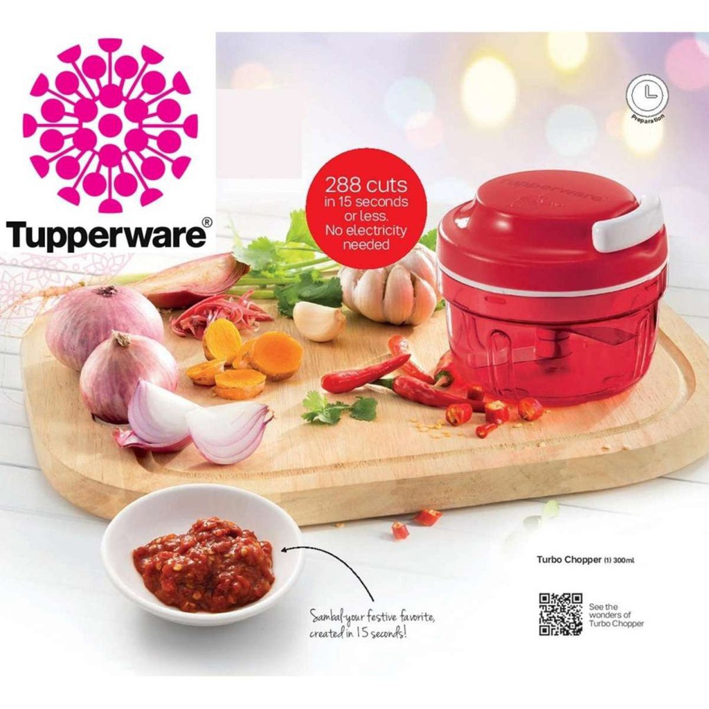 Jual Tupperware Turbo Chopper (pencacah cabe / alat pemotong bawang ...