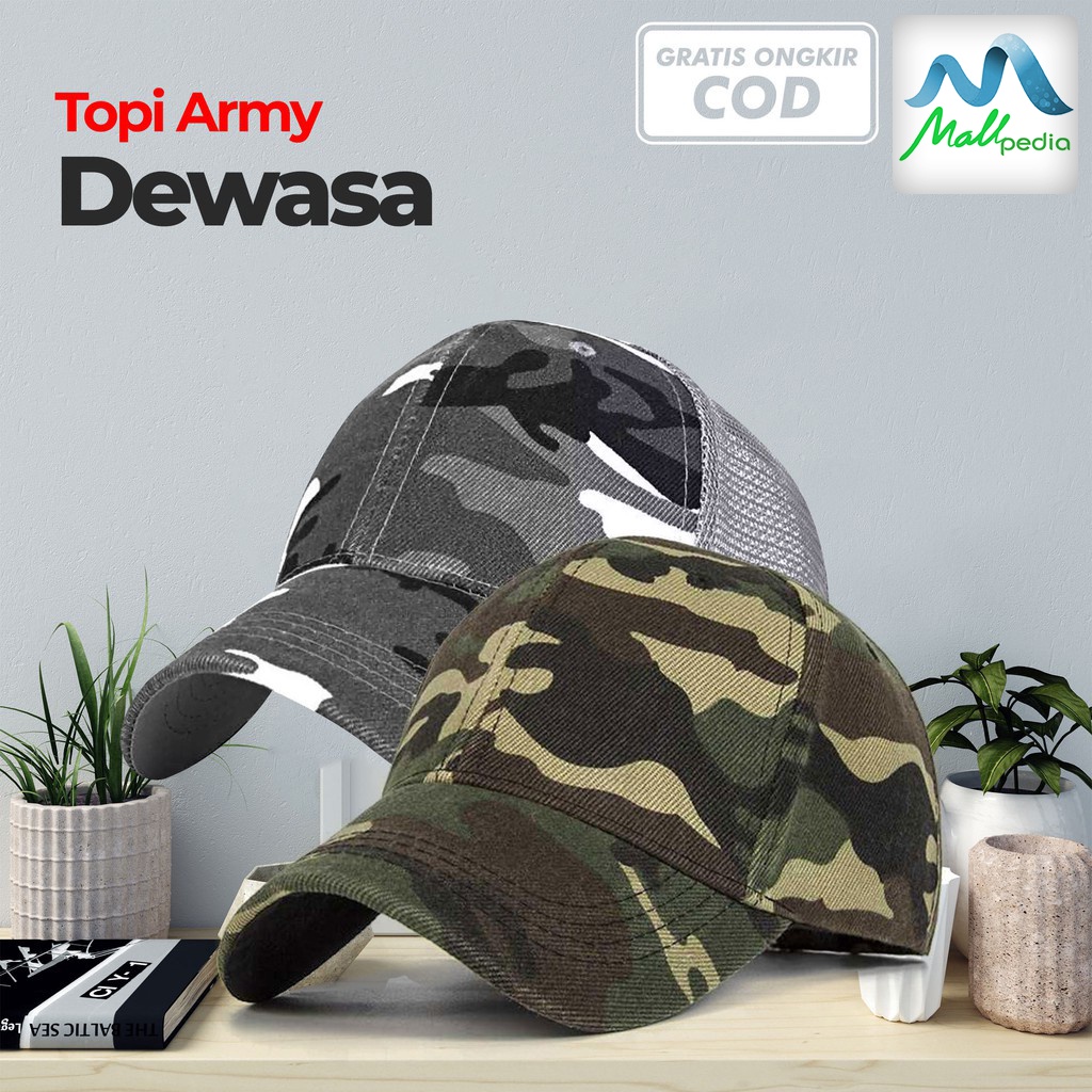 Jual Pro1 Topi Army Topi Dewasa Baseball Casual Topi Trucker Fashion ...