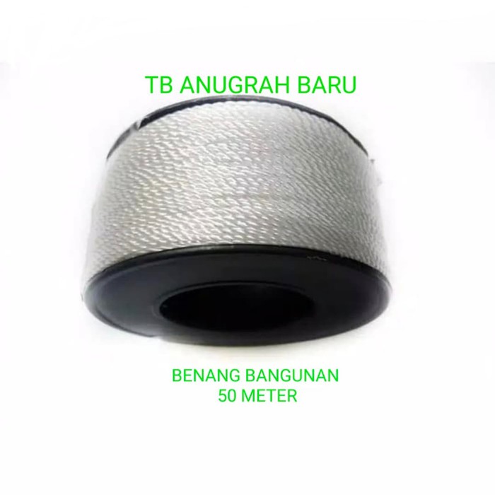 Jual Promo Benang Tali Nylon Coklat Putih 50M Tukang Bangunan Sol Murah ...