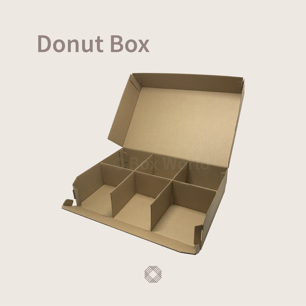 Jual Box Donat 1/2 Lusin 30x20x7 - Kotak Kardus Dus Packaging Donat ...
