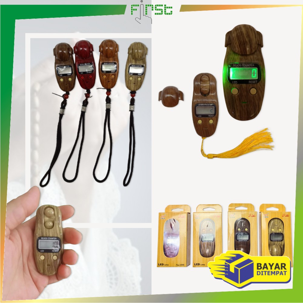 Jual FH-C383 Tasbih Digital Kayu / Tasbih Digital Premium Mini Tally Counter / Alat Hitung ...