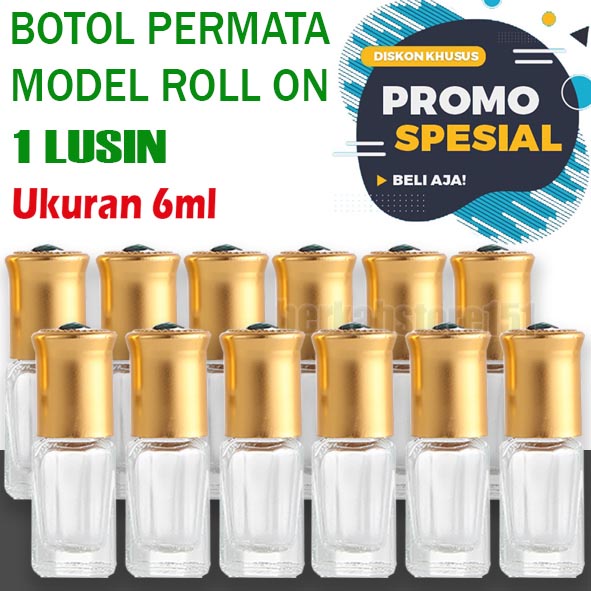 Jual BOTOL PARFUM ROLL ON 6ML ISI 12PCS BOTOL OLES 6 ML PARFUM BOTOL ...