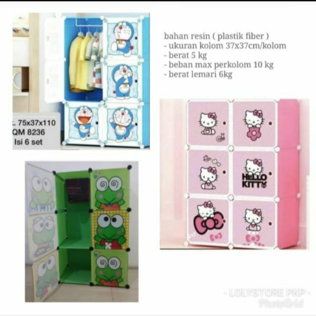 Jual Lemari rakit karakter 6 kotak | Shopee Indonesia