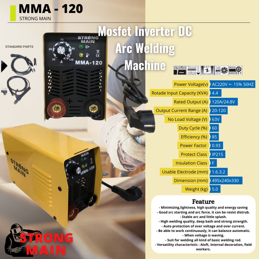 Jual MESIN LAS - Mosfet inverter DC - Arc Welding Machine MMA 120 | Shopee Indonesia