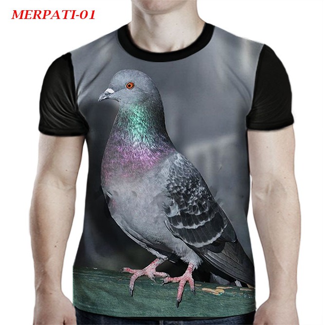 Jual Baju Kaos 3D Burung MERPATI 01 Full Print | Shopee Indonesia