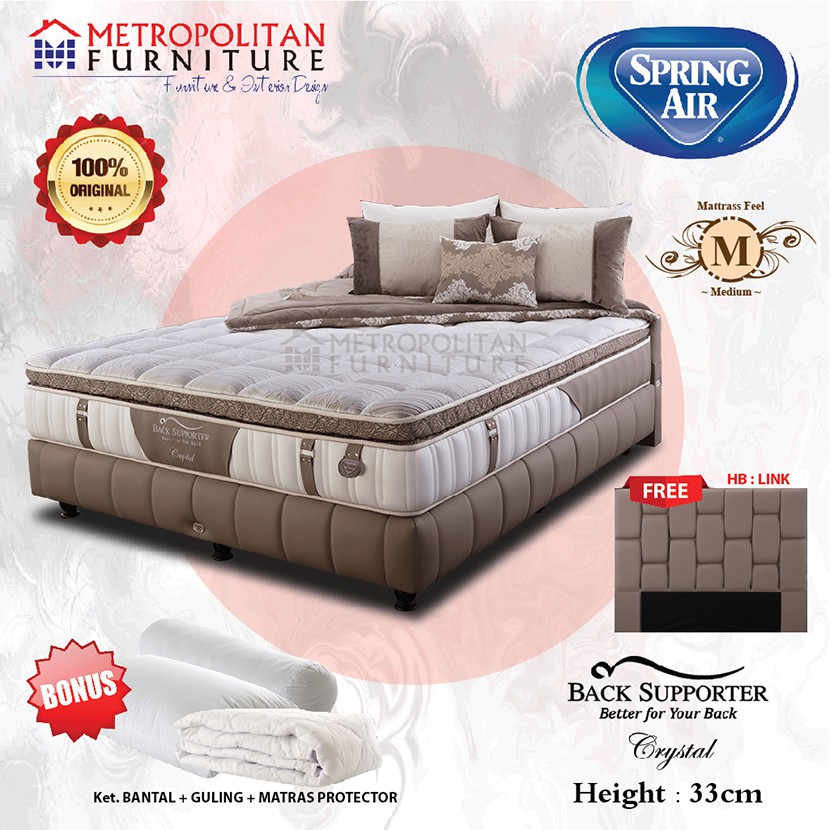 Jual Kasur Springbed Spring Air Back Support Crystal Full Set Spring ...