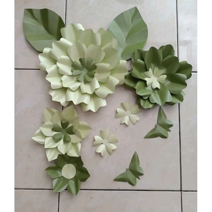 Jual ready paper flower dekorasi bunga kertas tunangan akad nikah ...