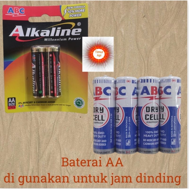 Jual Baterai ABC biru AA baterai jam dinding | Shopee Indonesia