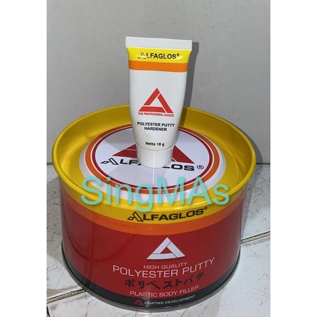 Jual DEMPUL ALF ALFAGLOS 1KG kayu/mobil/motor/besi/plastik PUTTY ...