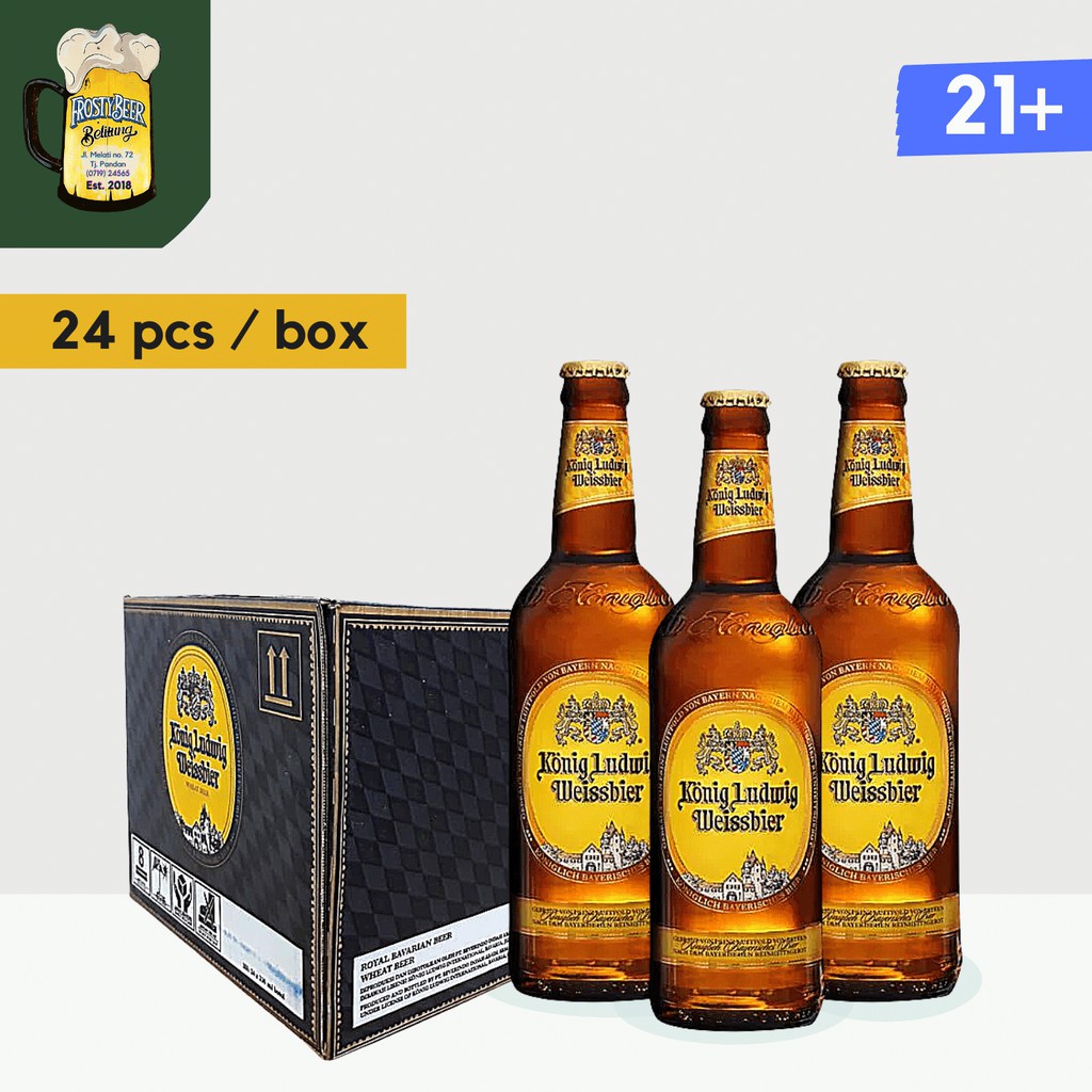 Jual Konig Ludwig Beer 4.8% 330 ml Bottle - Weissbier Wheat Beer isi 24 ...
