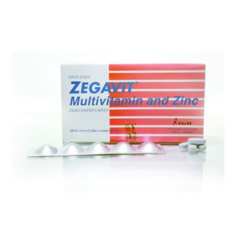 Jual Zegavit 1 box 50 Zegavit Mulivitamin and Zinc 50 tablet Zegavit ...