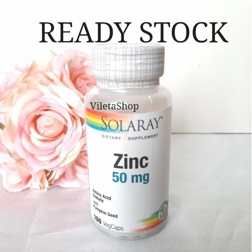 Jual Solaray Zinc 50 Mg 100 Capsules Solaray Vitamin Zinc Amino Acid ...
