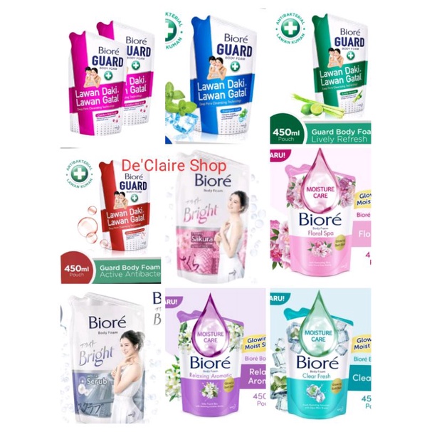 Jual KAO BIORE Body Wash Refill 450ml & 400ml All Varian | Shopee Indonesia