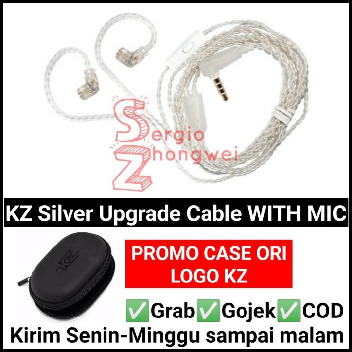 Jual Kz Cable Kz Kabel Silver Plated With Mic Type C Upgrade Kz Zsn Pro ...