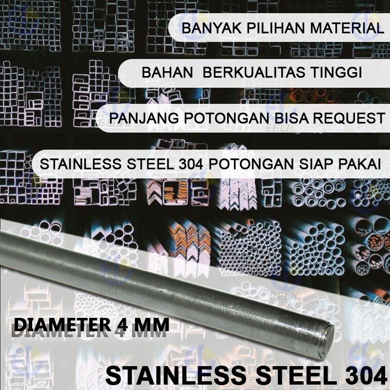 Jual EELIC BEB-D4STAINLESS SILVER BESI BETON BULAT POLOS STAINLESS ...
