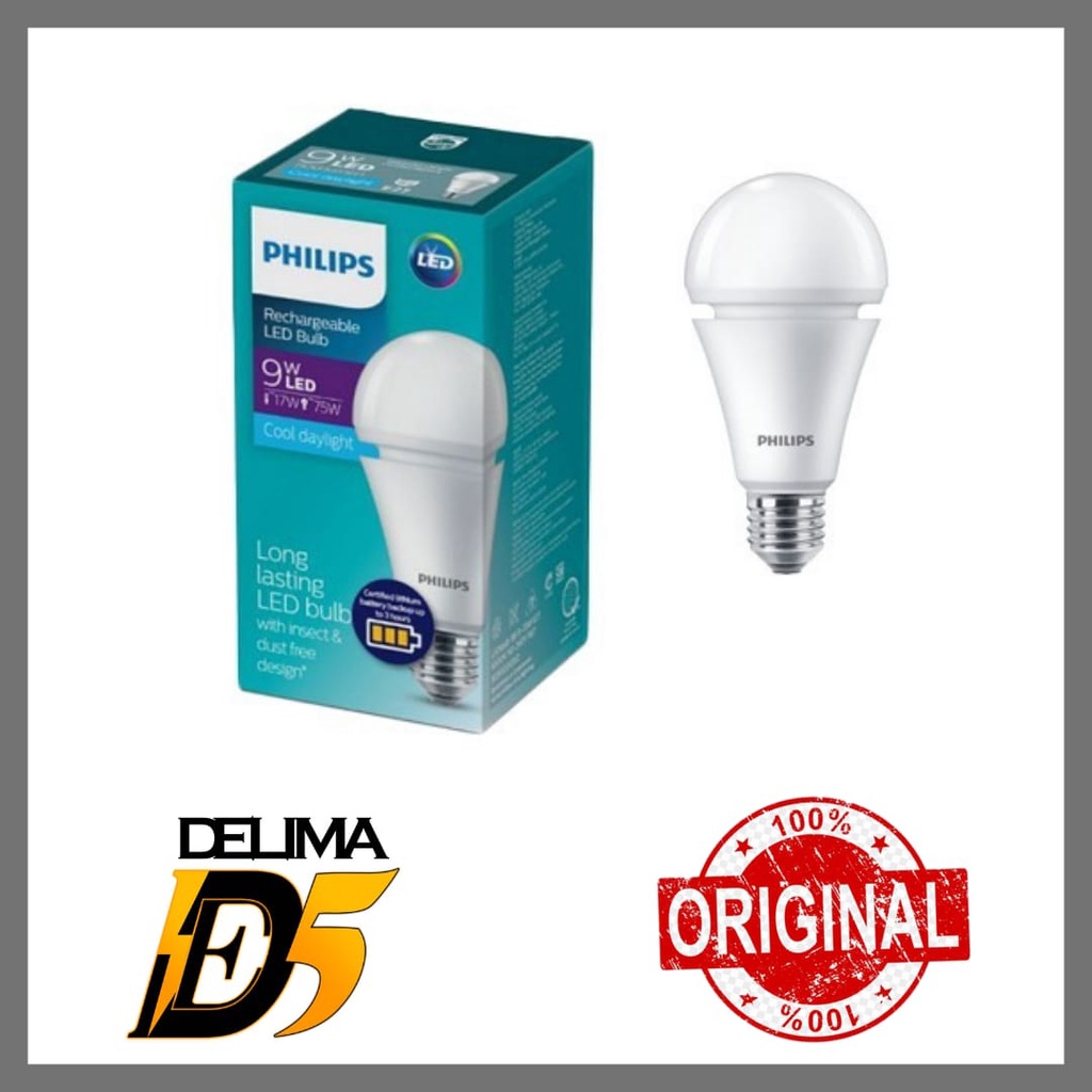 Jual Philips LED BB (EMERGENCY) 9W - (6500 K - Putih) | Shopee Indonesia