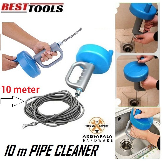 Jual Pipe Cleaner 10 m Alat Pembesih Saluran Pipa Mampet Macet ...