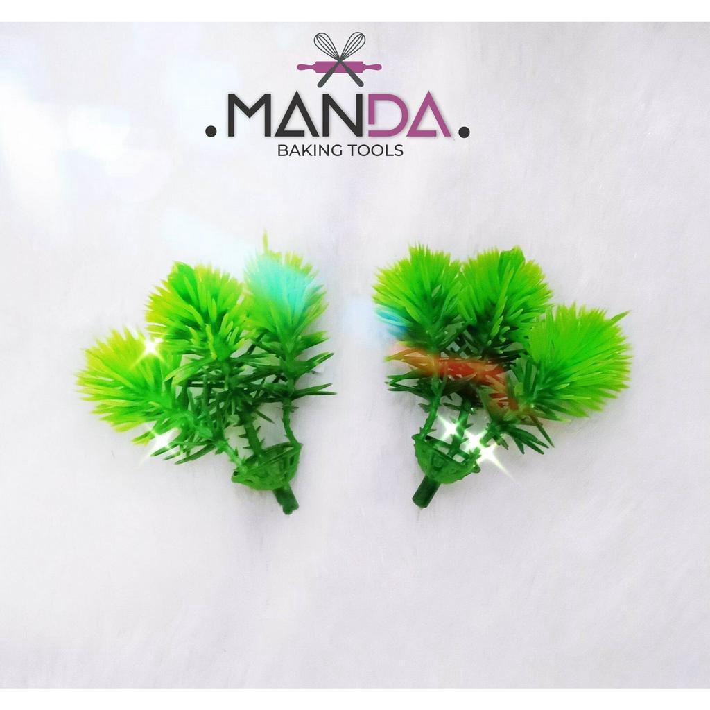 Jual Topper hiasan kue tart puding motif rumput unik tanaman pohon ...