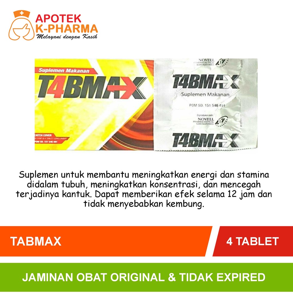 Jual Tabmax Strip Isi 4 Tablet Obat Original | Shopee Indonesia