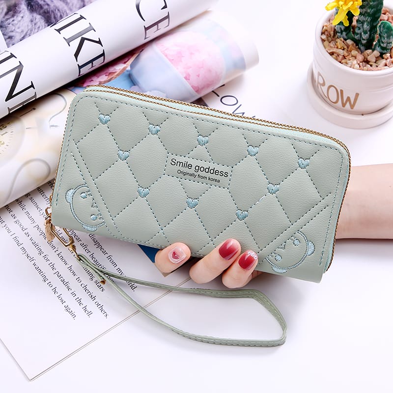Jual Smile Goddess Versi Korea Dompet Panjang Tas Ritsleting Wanita Dompet Koin D307 | Shopee ...