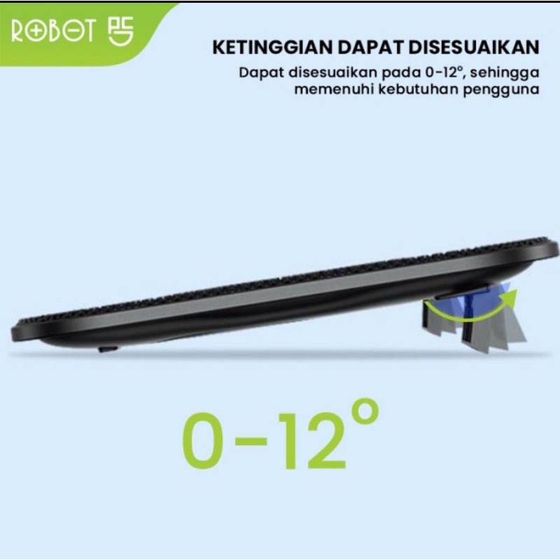 Jual ROBOT RT-LCS01 RTLCS01 Stand Laptop Cooling Pad 2 Kipas Pendingin ...