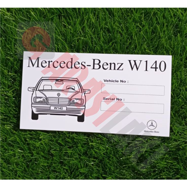 Jual STICKER MERCEDES-BENZ W140 BARCODE TEMPEL DALAM KACA | Shopee ...