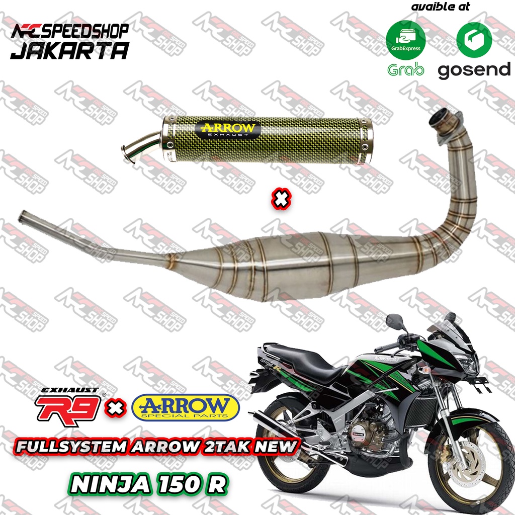 Jual KNALPOT ARROW 2TAK NINJA 150 R HEADER R9 FULLSYSTEM | Shopee Indonesia