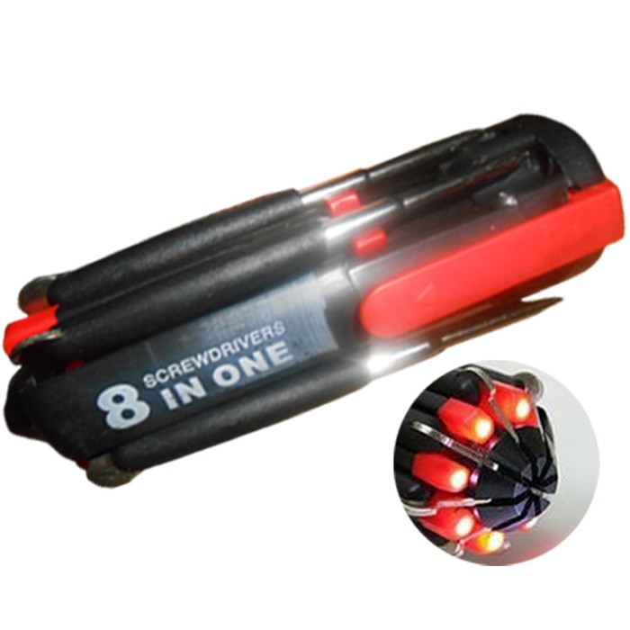 Jual TOKOLENGKAP - AC03 OBENG 8 IN 1 + SENTER | Shopee Indonesia