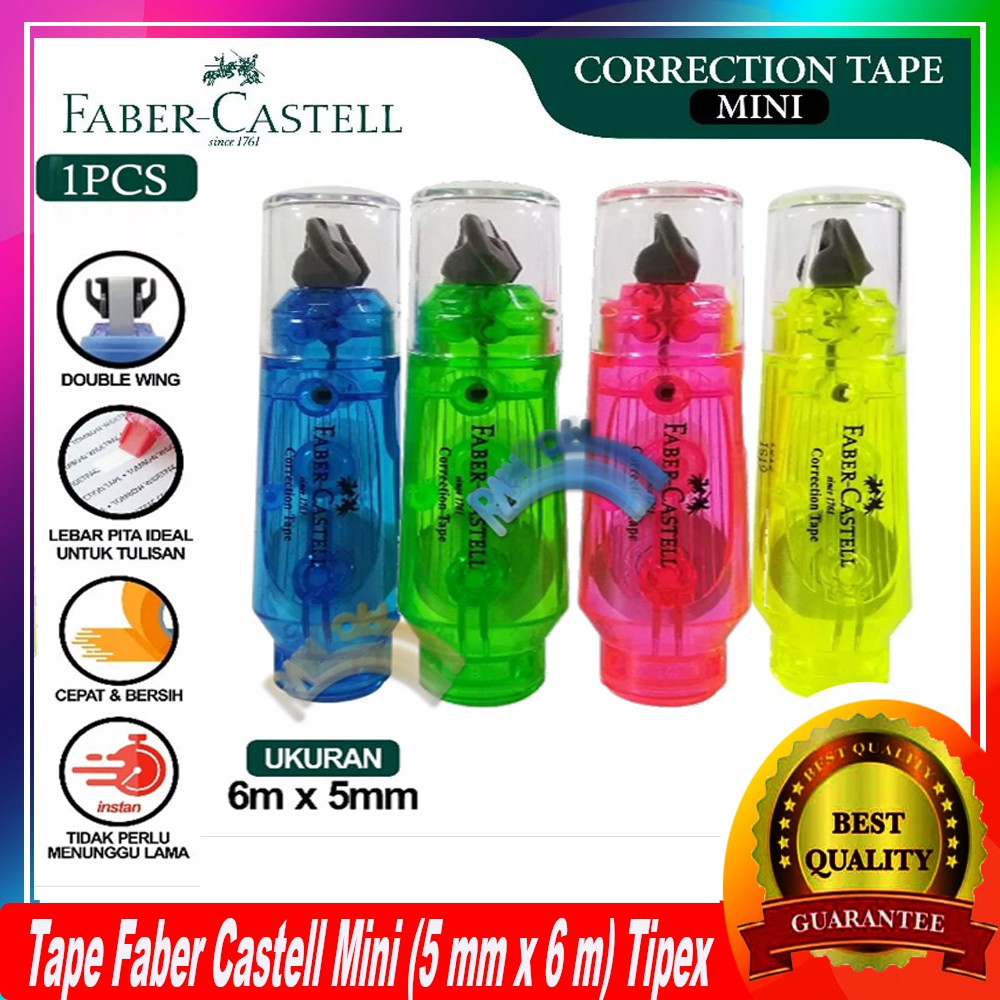 Jual Faber Castell Roll Correction Tape Pen Tip Ex Faber Castell Kertas ...