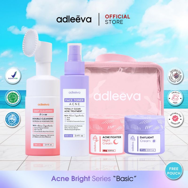 Jual PAKET ACNE BRIGHT SERIES ADLEEVA BY ADEEVA SKINCARE | Shopee Indonesia
